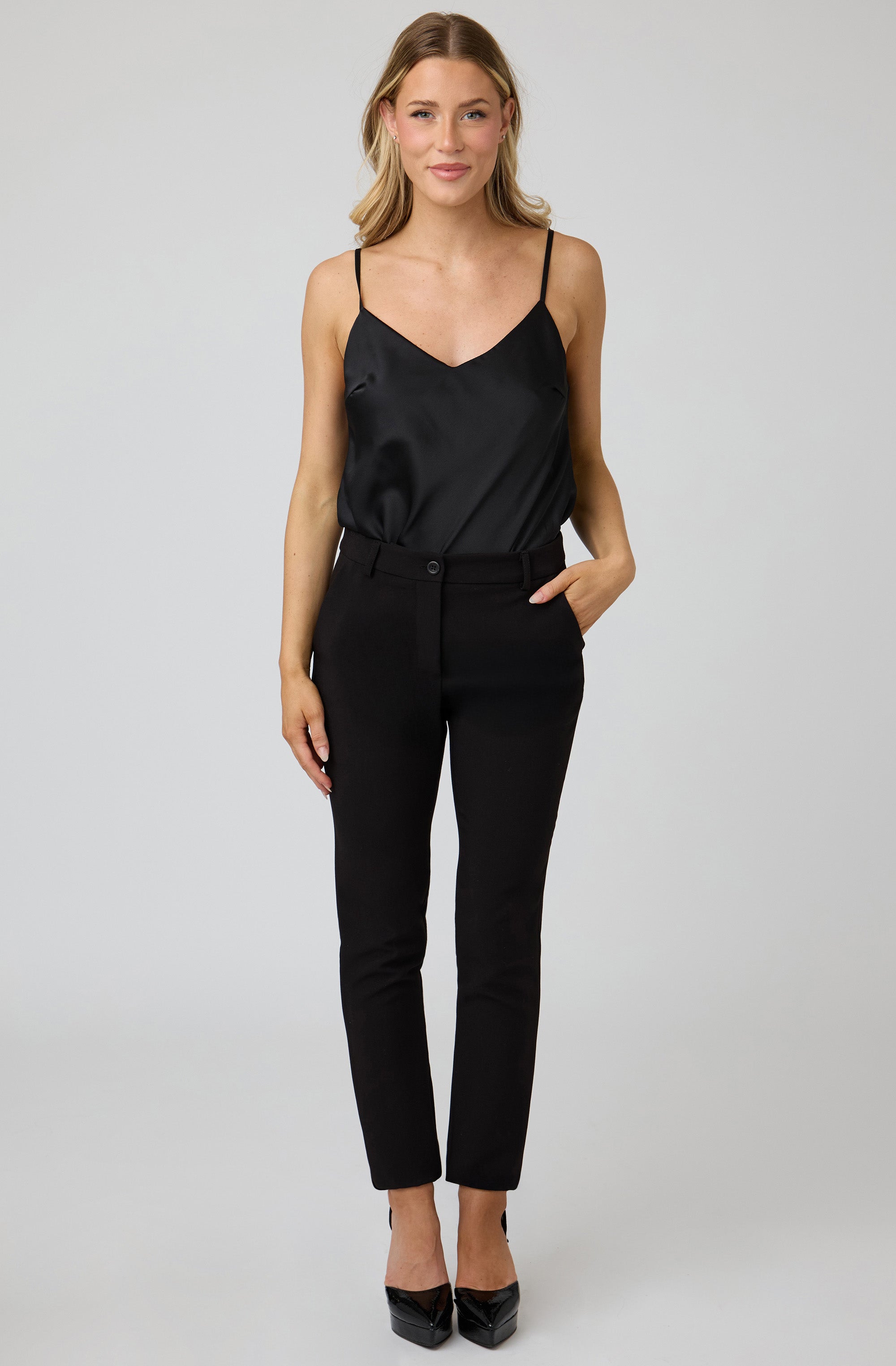 italian camisole | classic camisole | black camisole | minimalist top ...